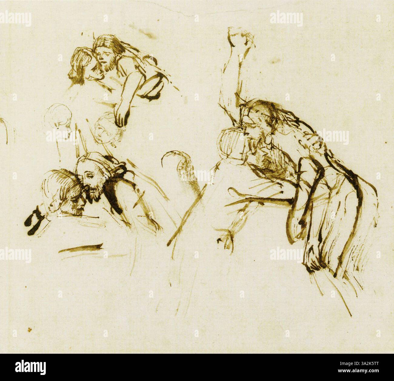 This study by Rembrandt explores the descent from the cross, using ...