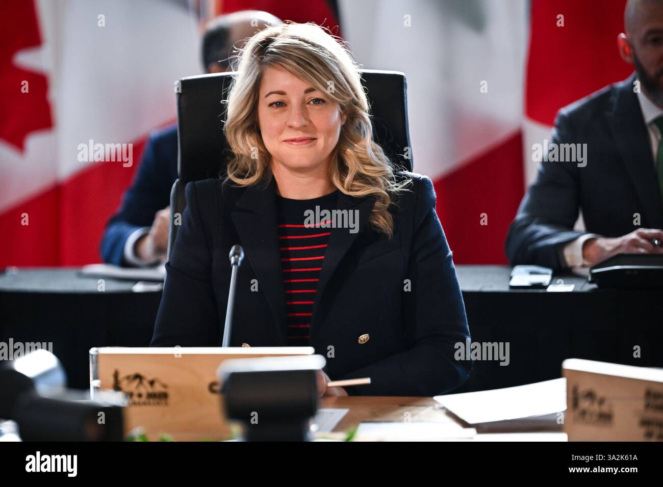 Charlevoix, Canada. 13th Mar, 2025. Mélanie Joly, Foreign Minister of ...