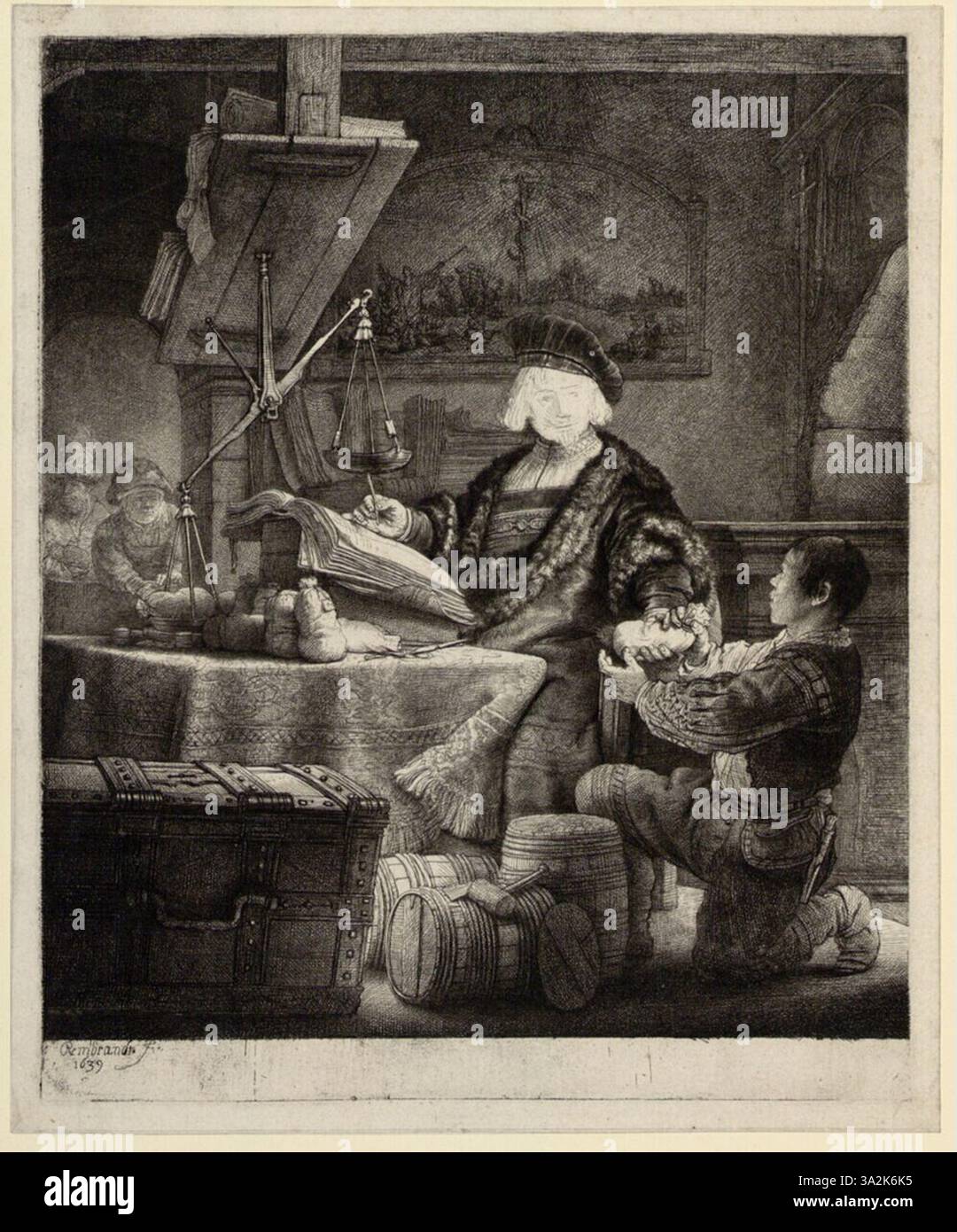 In this portrait, Rembrandt demonstrates his skill in chiaroscuro ...