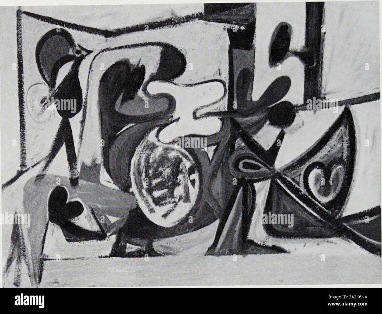 In this piece, Arshile Gorky employs geometric abstraction combined ...