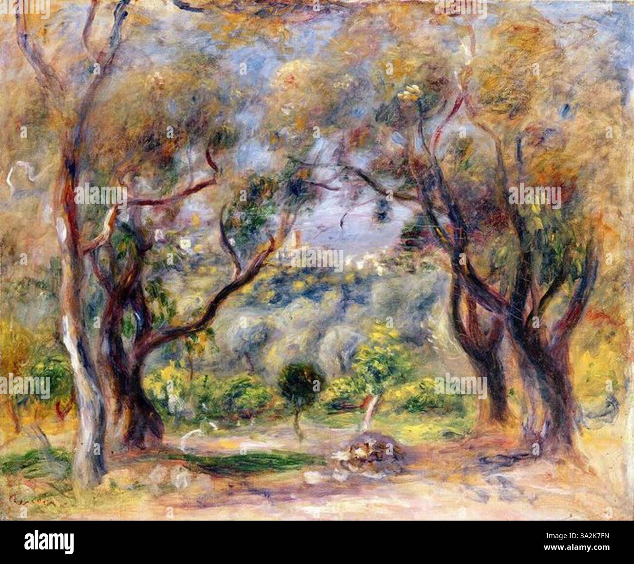 Pierre-Auguste Renoir (1841–1919) portrays a joyful scene with soft ...