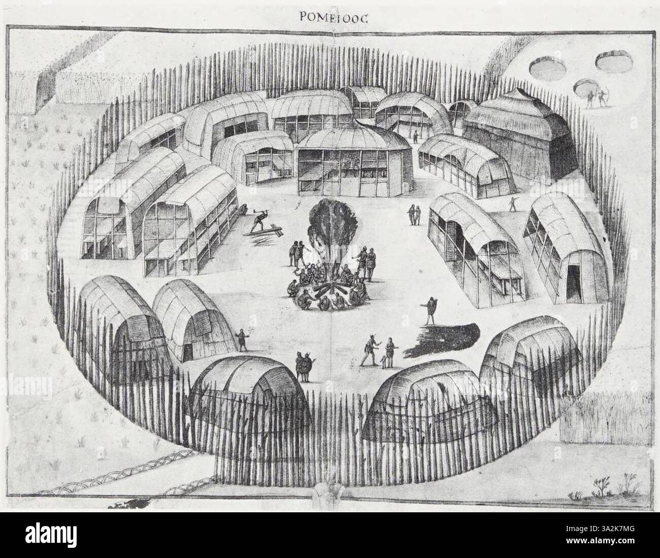 This 1540–1593 illustration by John White, featured in Hulton’s 1984 ...