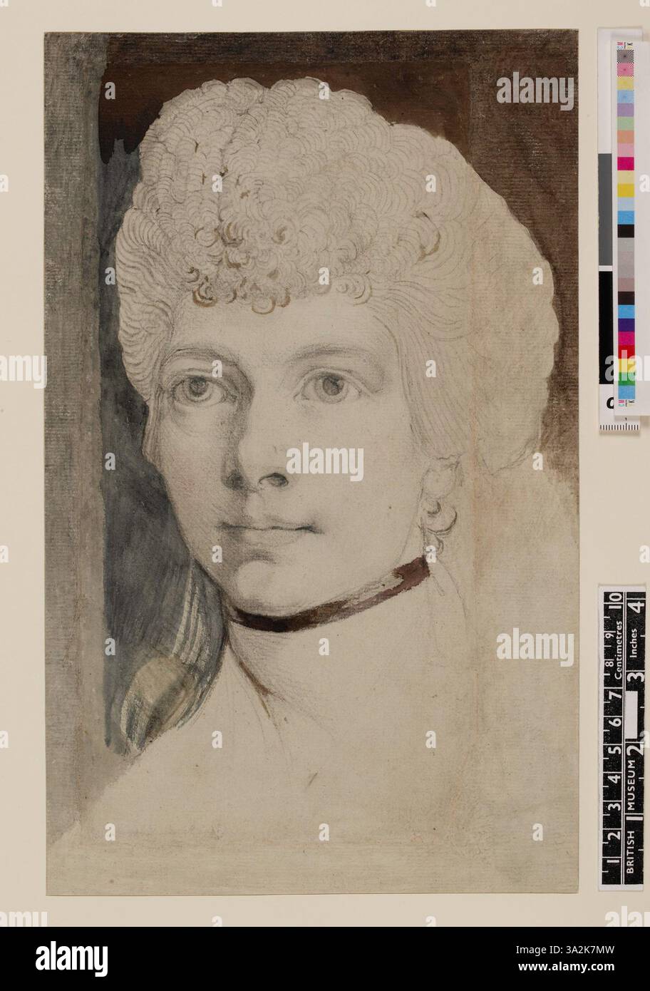 This portrait depicts Sophia Fuseli, the artist’s wife, with her head ...