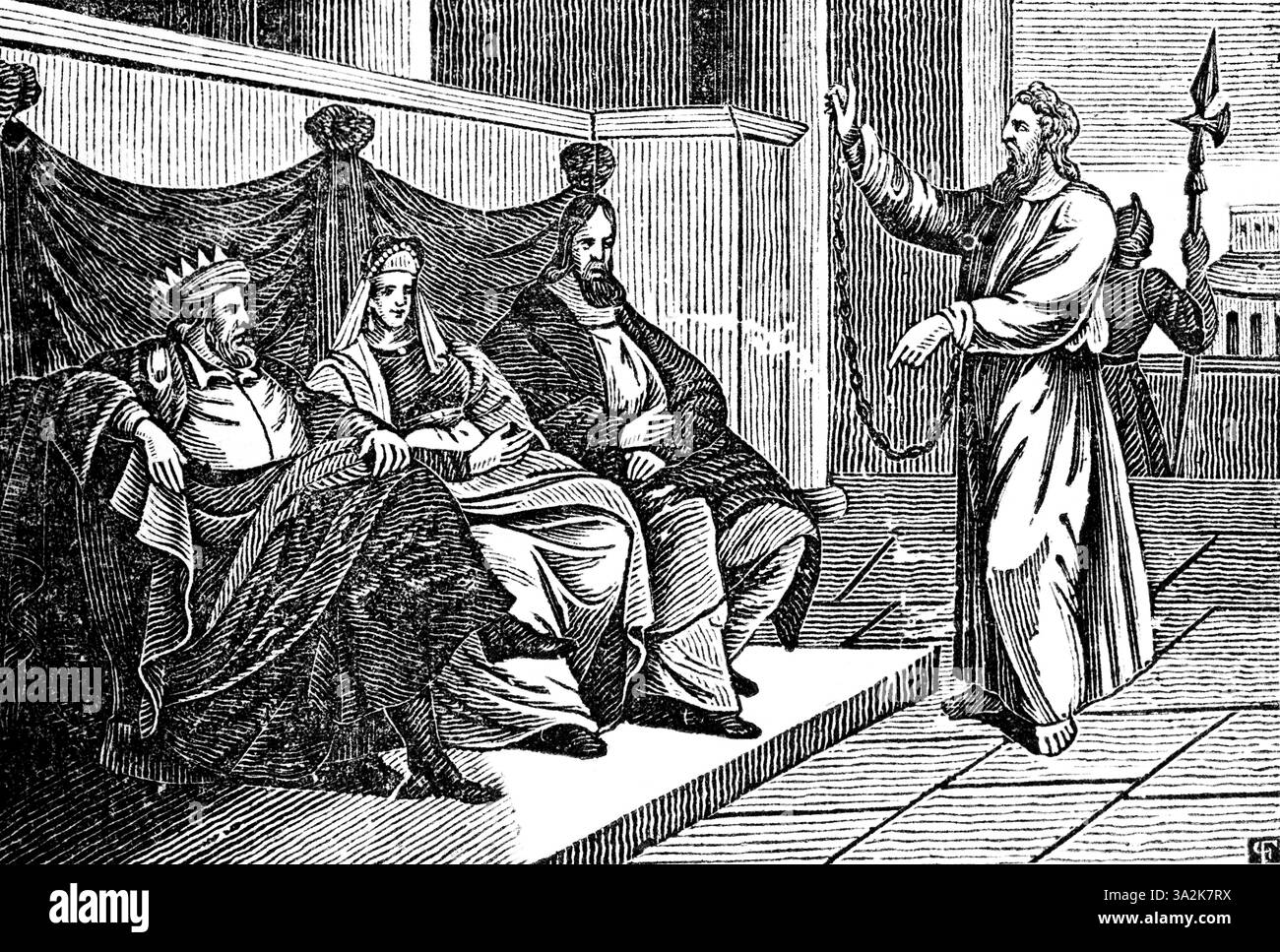 Paul, bound by his hands, tells the court his life story, disputes ...