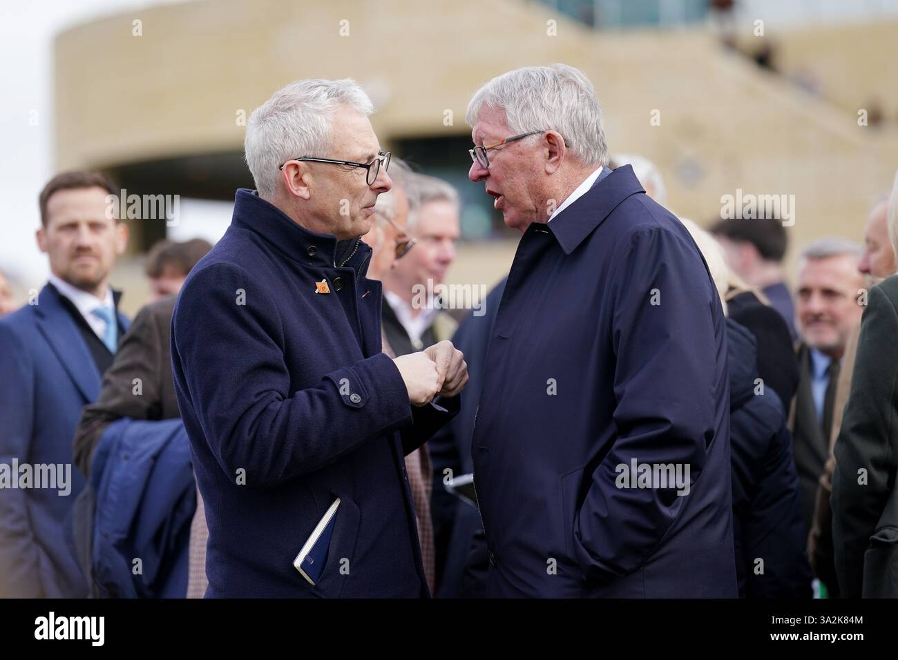 Sir Alex Ferguson (right) on day three of the 2025 Cheltenham Festival ...