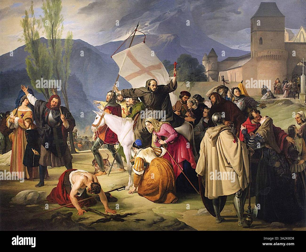 Francesco Hayez’s painting from 1827-1829 depicts Peter the Hermit ...