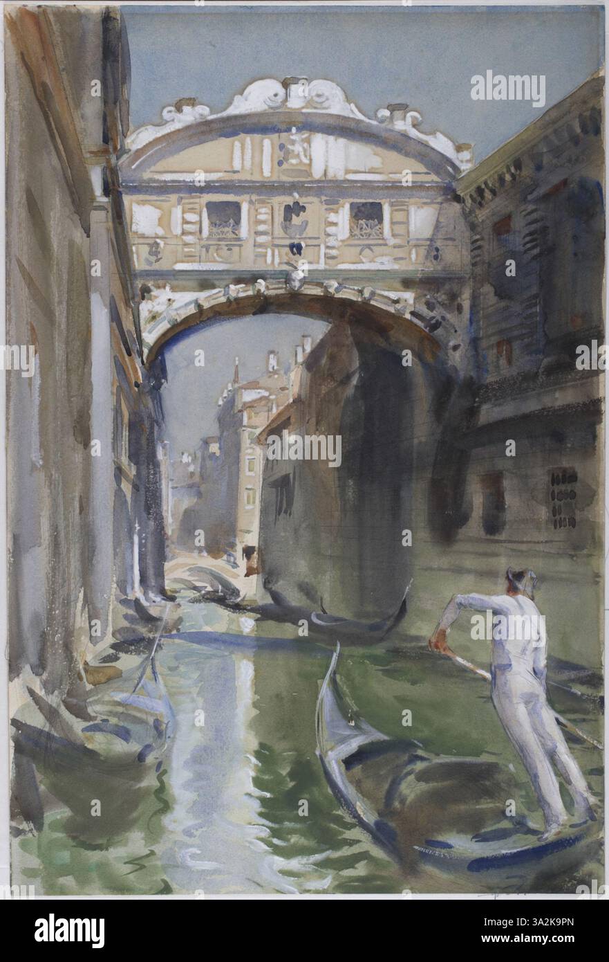 *Bridge of Sighs*, attributed to John Singer Sargent, depicts the ...