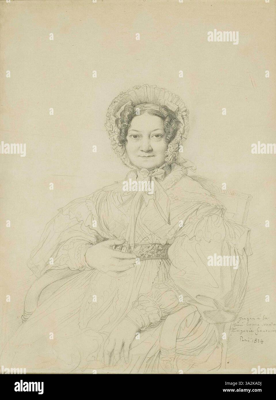 In this portrait, Ingres presents Madame Jean-Jacques-Joseph Anfrye ...