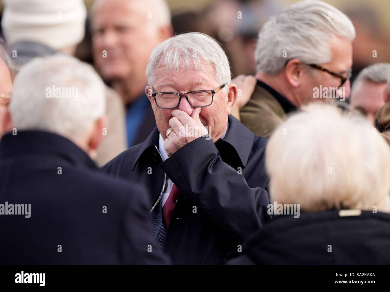 Sir Alex Ferguson on day three of the 2025 Cheltenham Festival at ...
