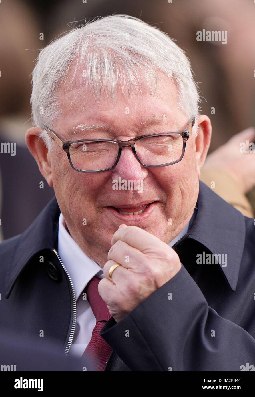 Sir Alex Ferguson on day three of the 2025 Cheltenham Festival at ...