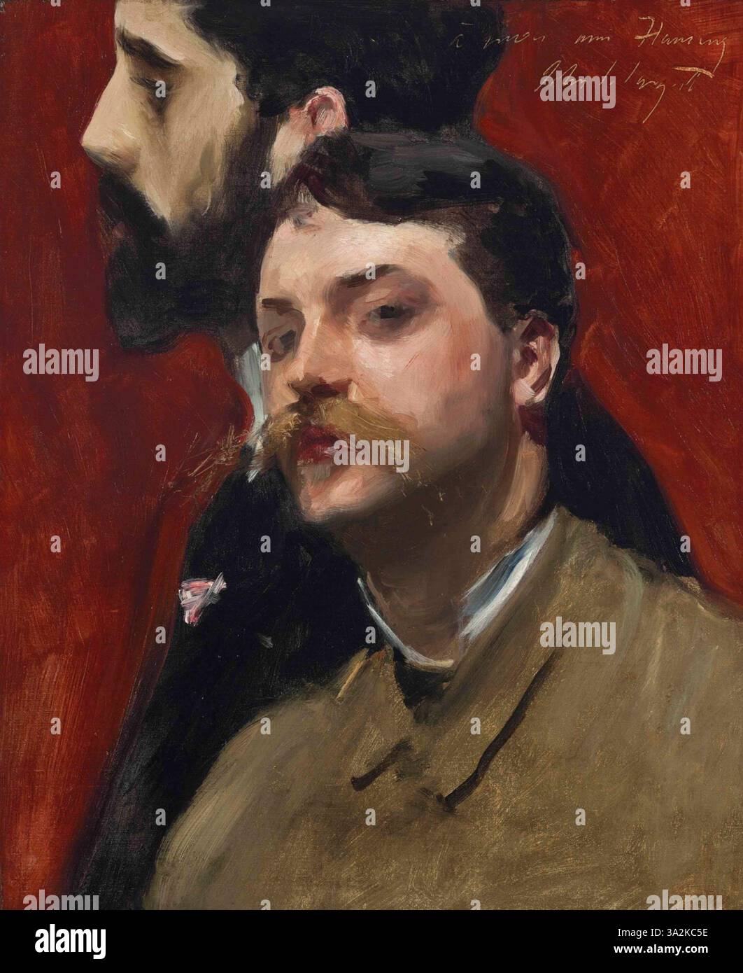 This portrait from circa 1880 depicts the artists François Flameng and ...