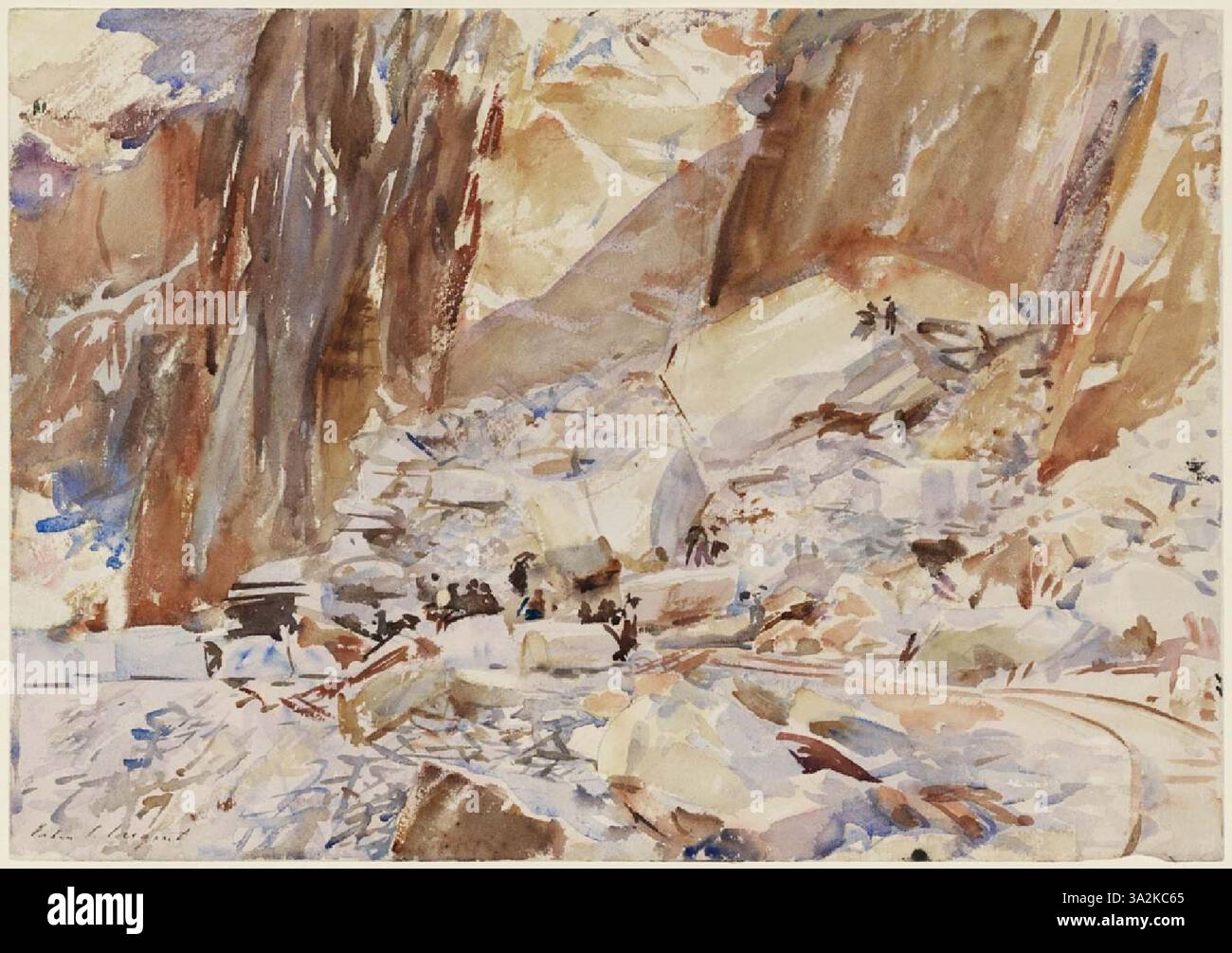 *Carrara Quarry I* by John Singer Sargent captures the scale of marble ...