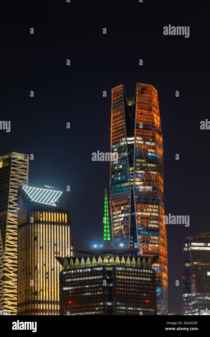 Riyadh Cityscape at Night A Stunning - Aerial View of Saudi Arabias ...