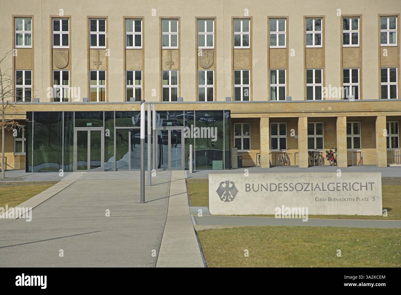 Federal Social Court with inscription and federal eagle, federal eagle ...