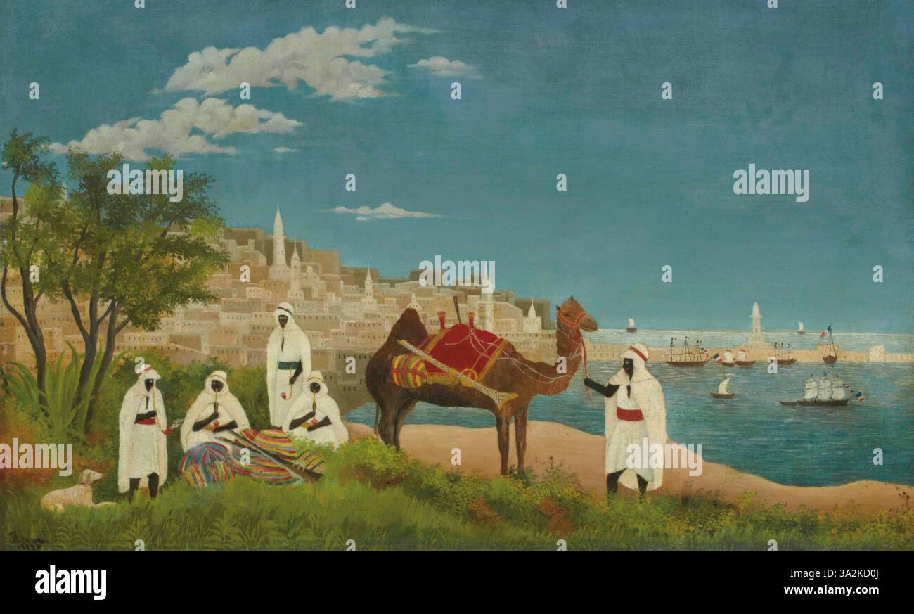 Rousseau’s 'Paysage d'Alger' showcases a vibrant landscape of Algiers ...