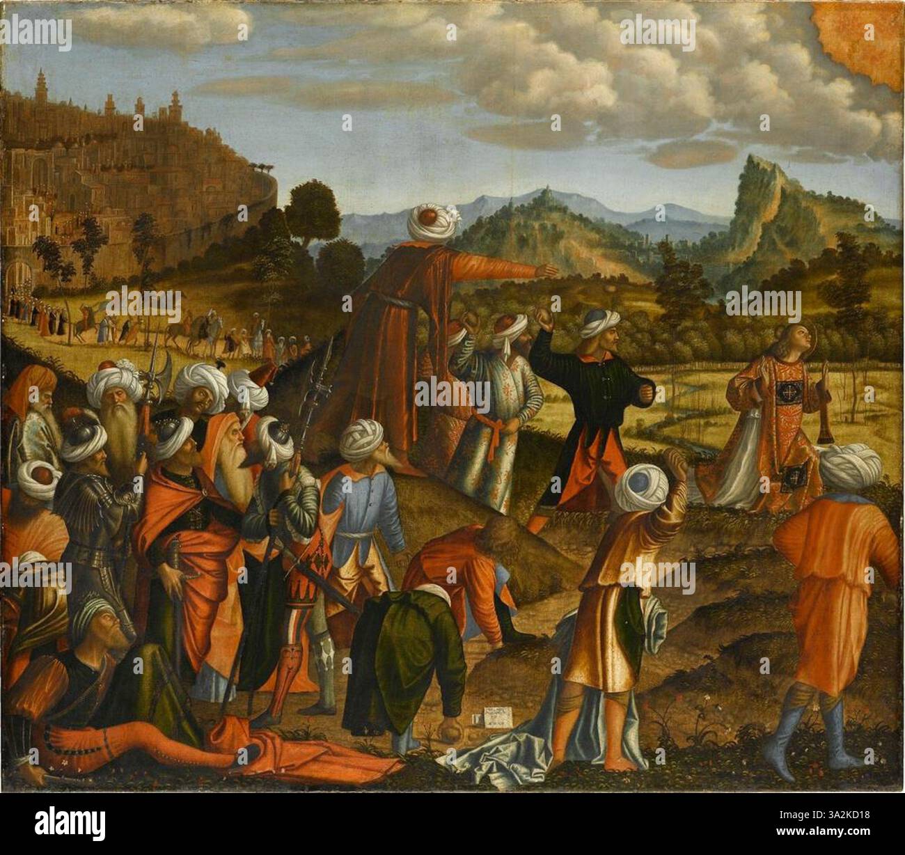 Carpaccio’s depiction of the stoning of St. Stephen demonstrates his ...