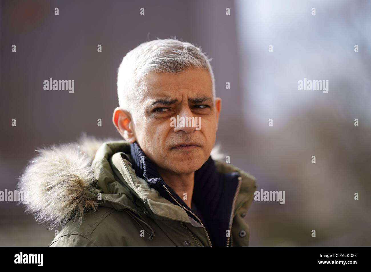 Mayor of London Sir Sadiq Khan during a visit to Walthamstow Wetlands ...