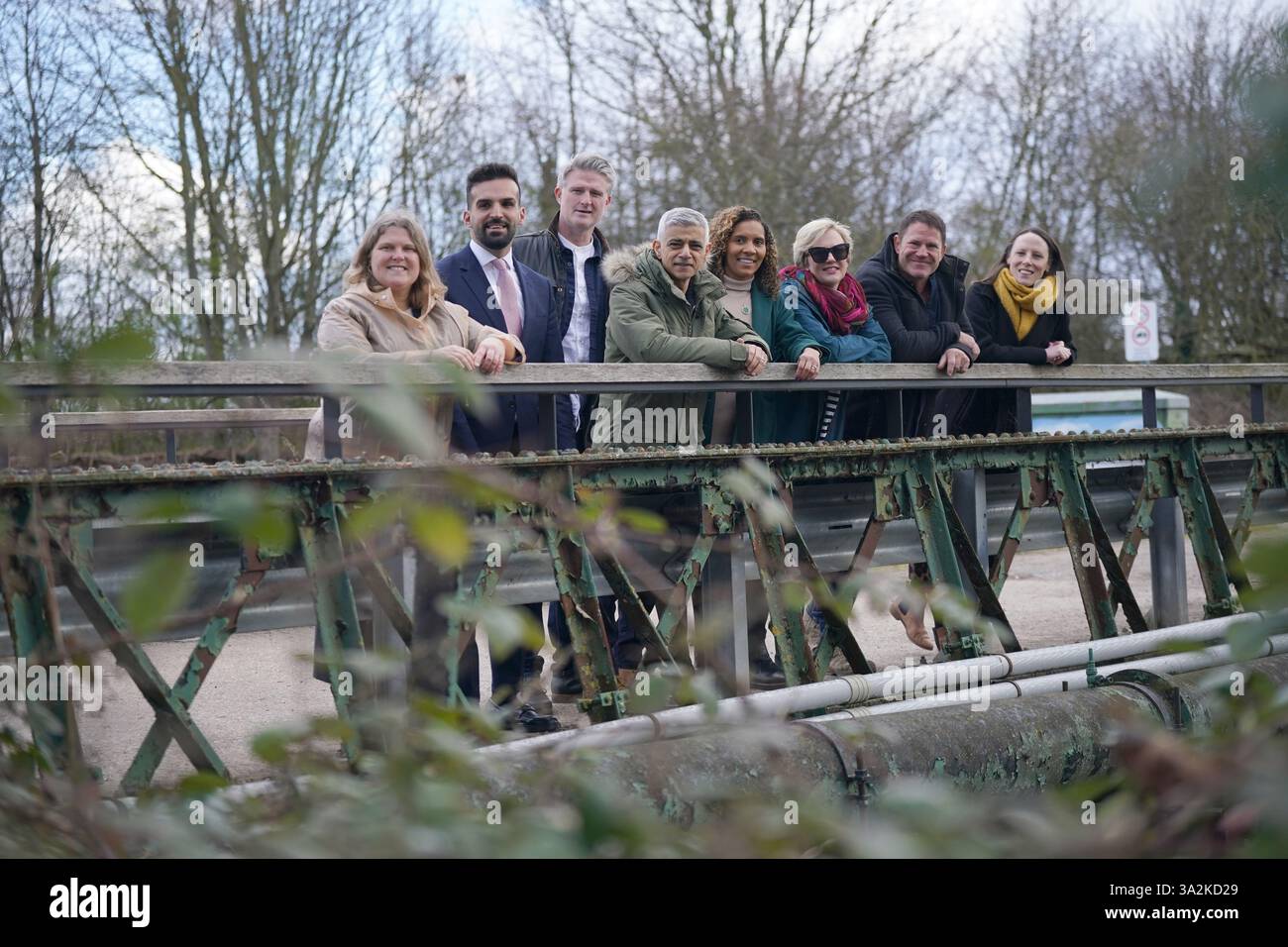 Mayor of London Sir Sadiq Khan during a visit to Walthamstow Wetlands ...
