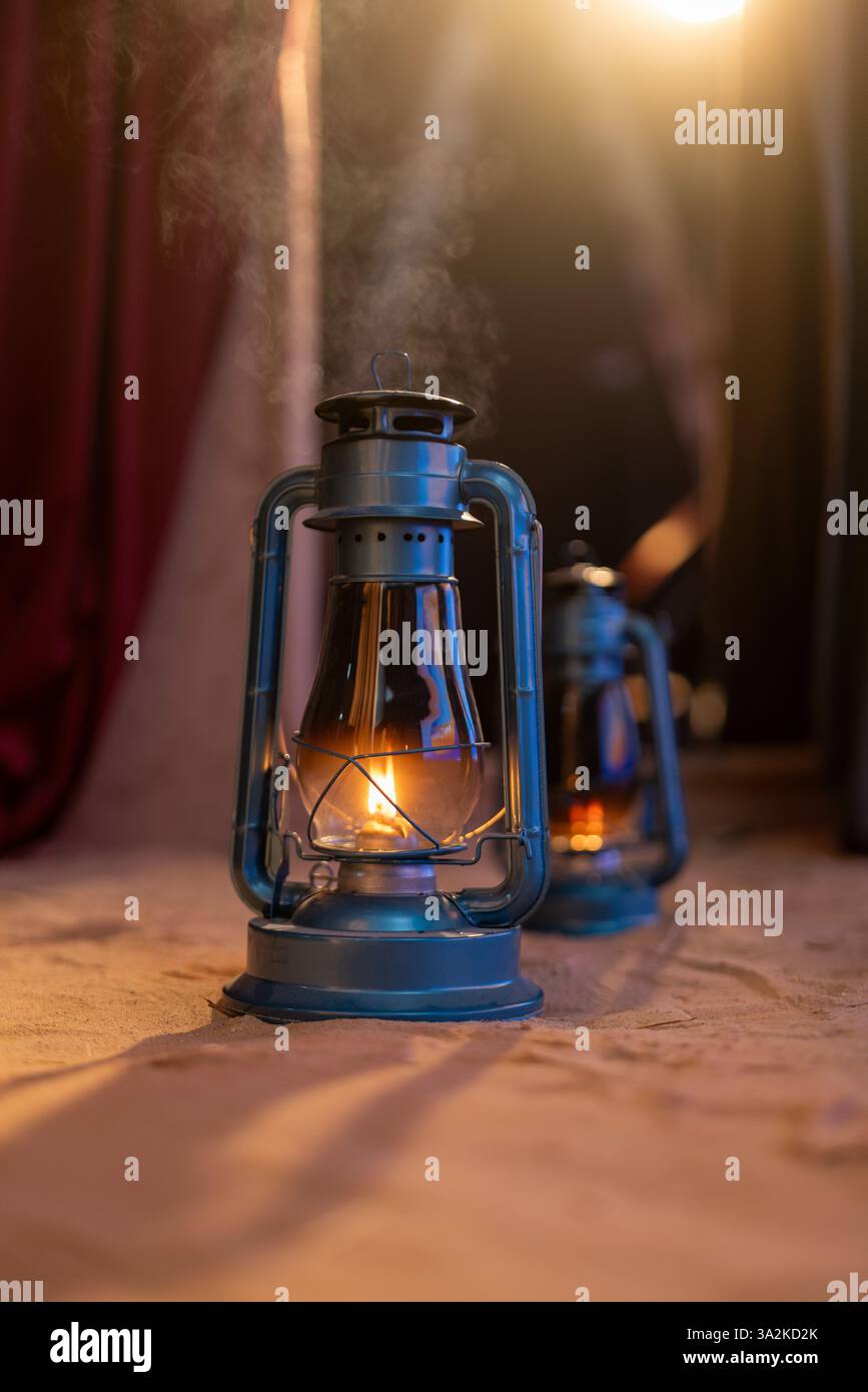 Vintage lantern in the Saudi Arabian desert Stock Photo - Alamy