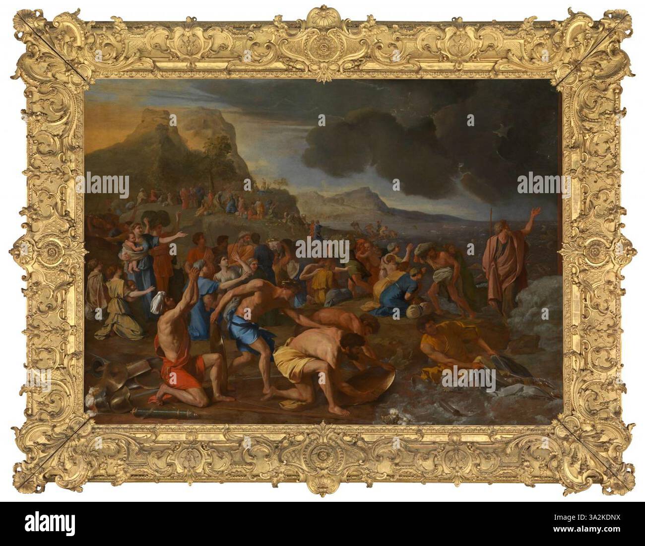 Poussin’s painting captures the dramatic biblical moment when Moses ...