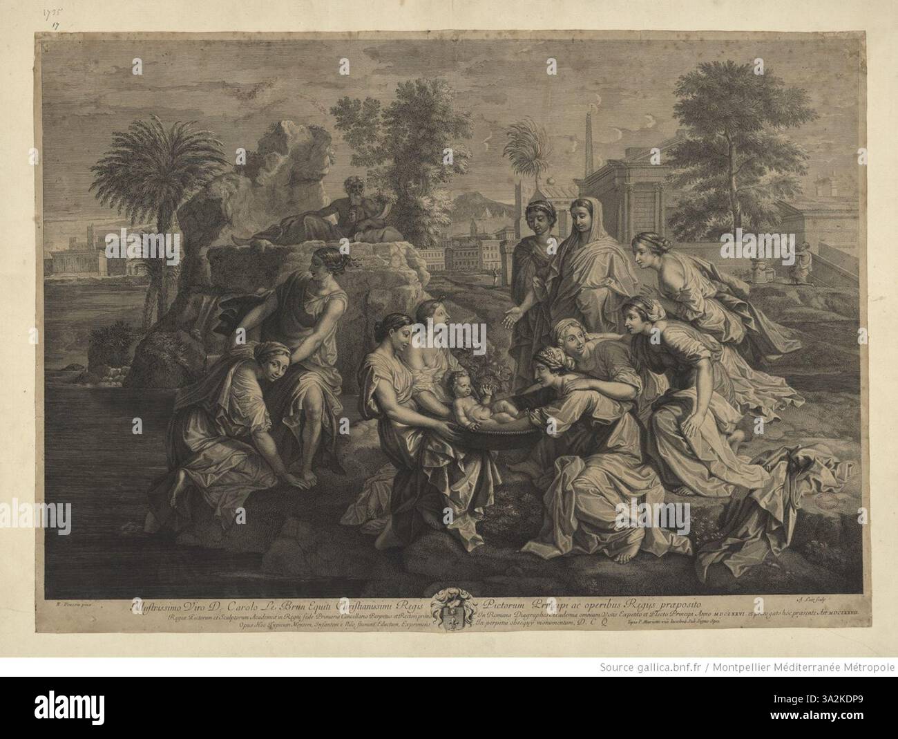 Alexis Loir’s 'Moïse sauvé des eaux' depicts the biblical story of ...