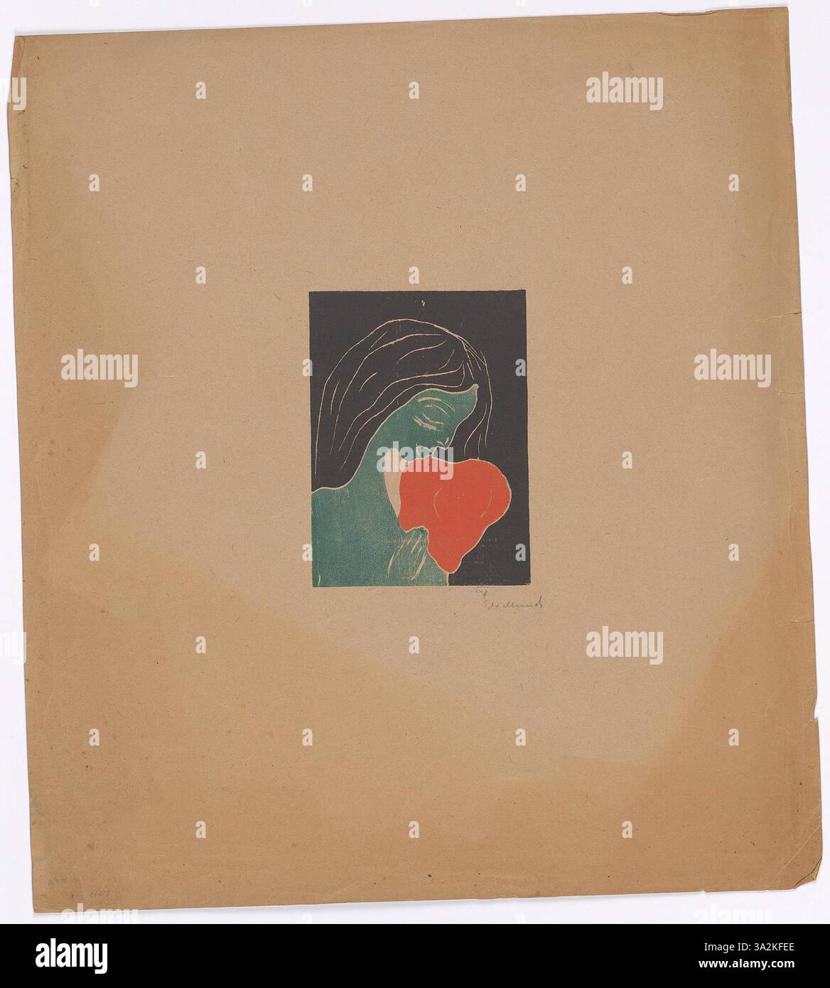 In 'The Heart', Edvard Munch presents a central figure holding a heart ...