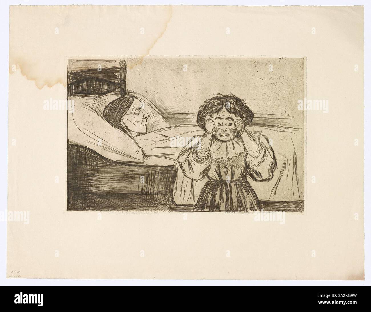 'The Dead Mother and her Child' portrays a mournful scene, with a ...