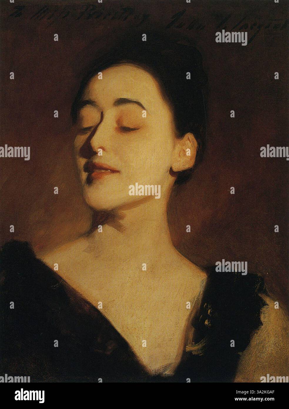 This study, known as the Lamplight Study, painted by John Singer ...