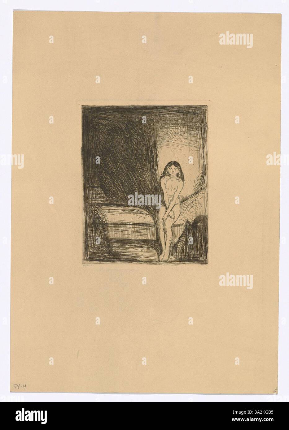 'Puberty' by Edvard Munch depicts a young woman in the throes of ...