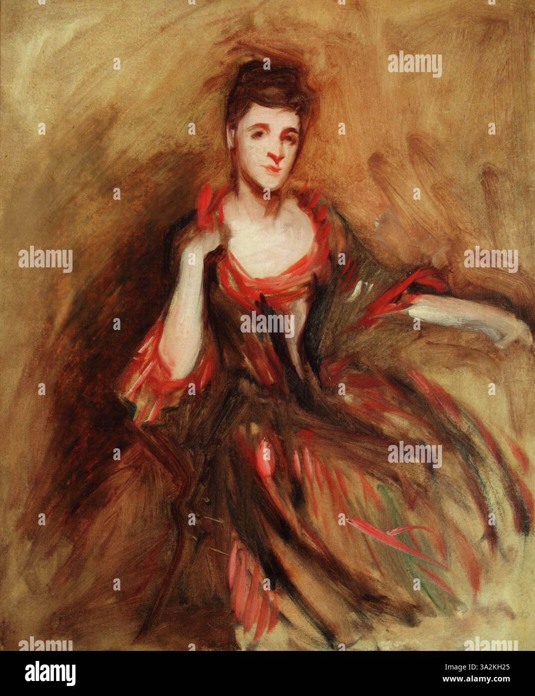 This sketch by John Singer Sargent is a study for the portrait of Mrs ...