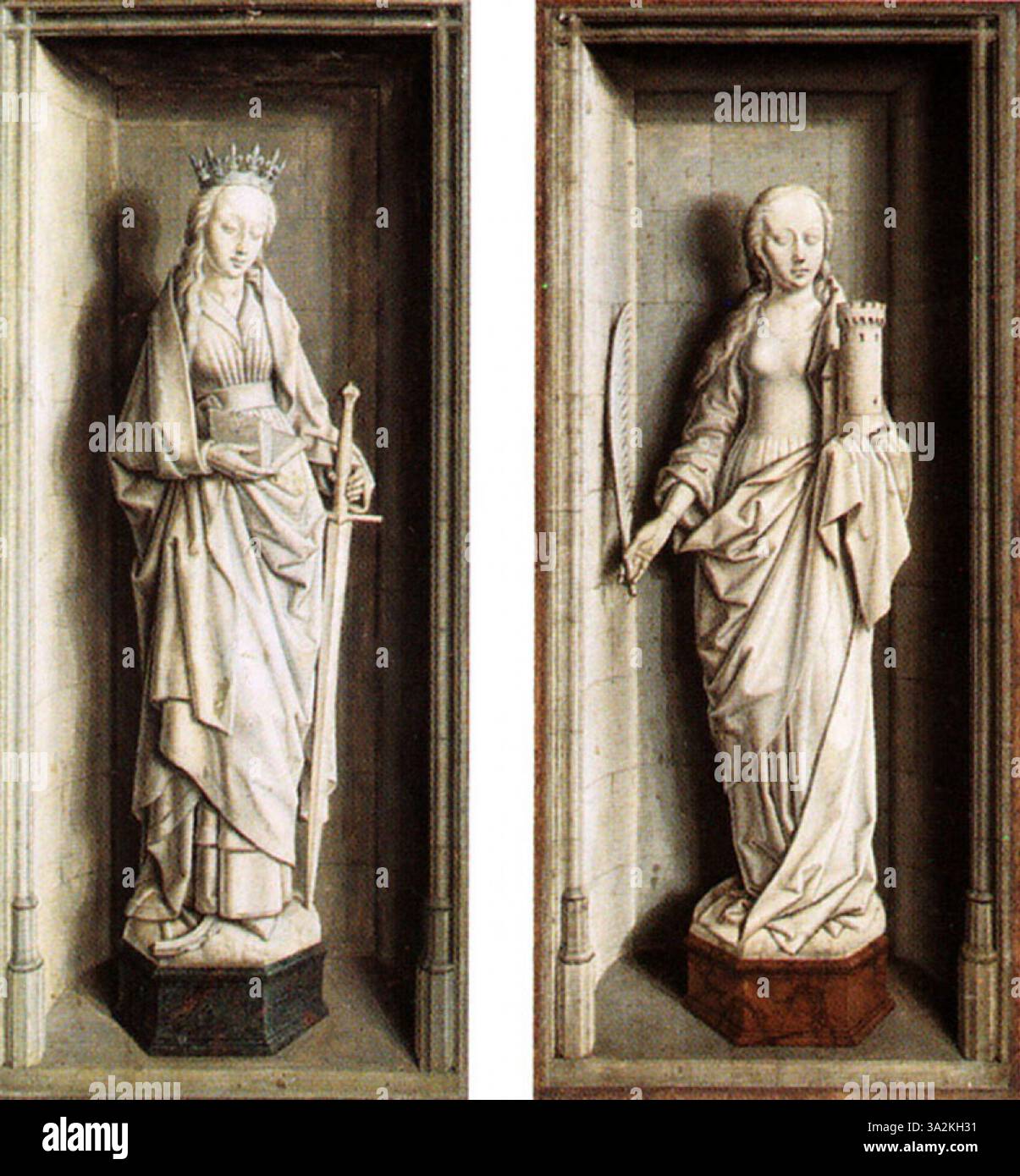 Dirk Bouts' altarpiece shows the Adoration of the Magi in the center ...