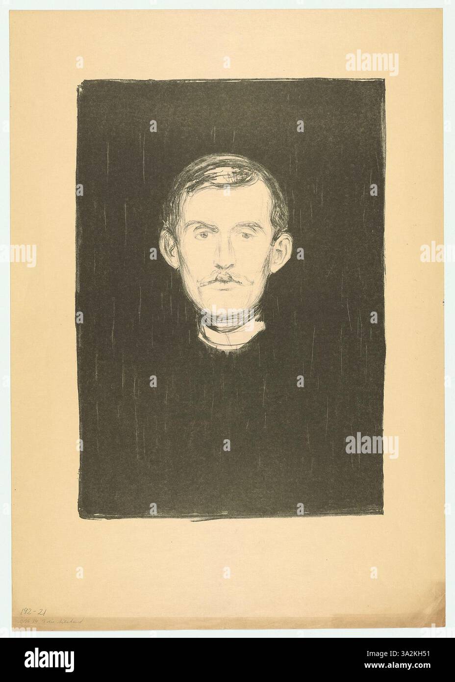 Edvard Munch’s 'Self-Portrait' from 1863-1944 depicts the artist with a ...