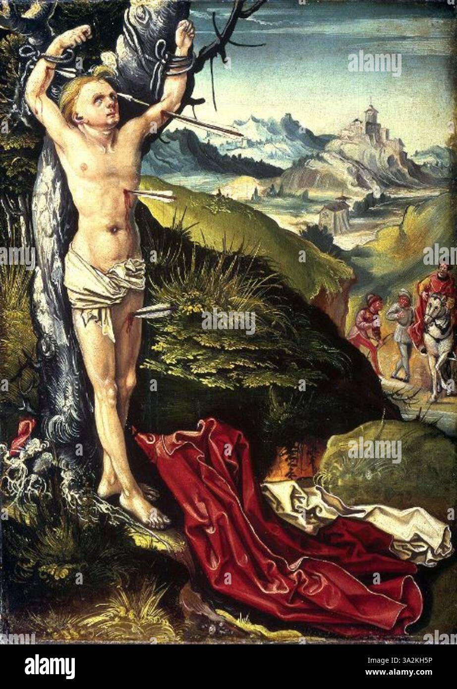This wing panel of the 'Marter des heiligen Sebastian' (The Martyrdom of Saint Sebastian ...