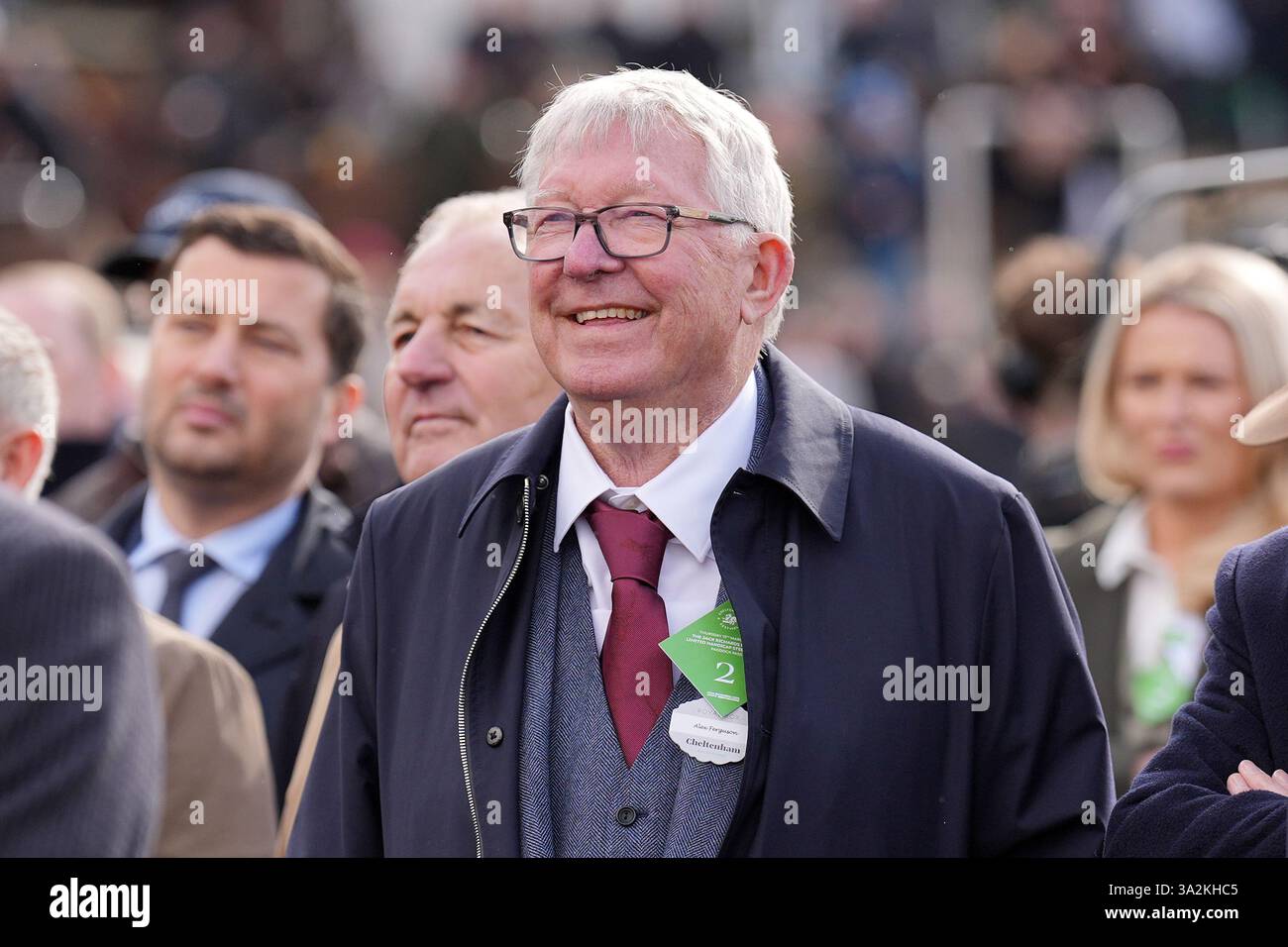 Sir Alex Ferguson on day three of the 2025 Cheltenham Festival at ...
