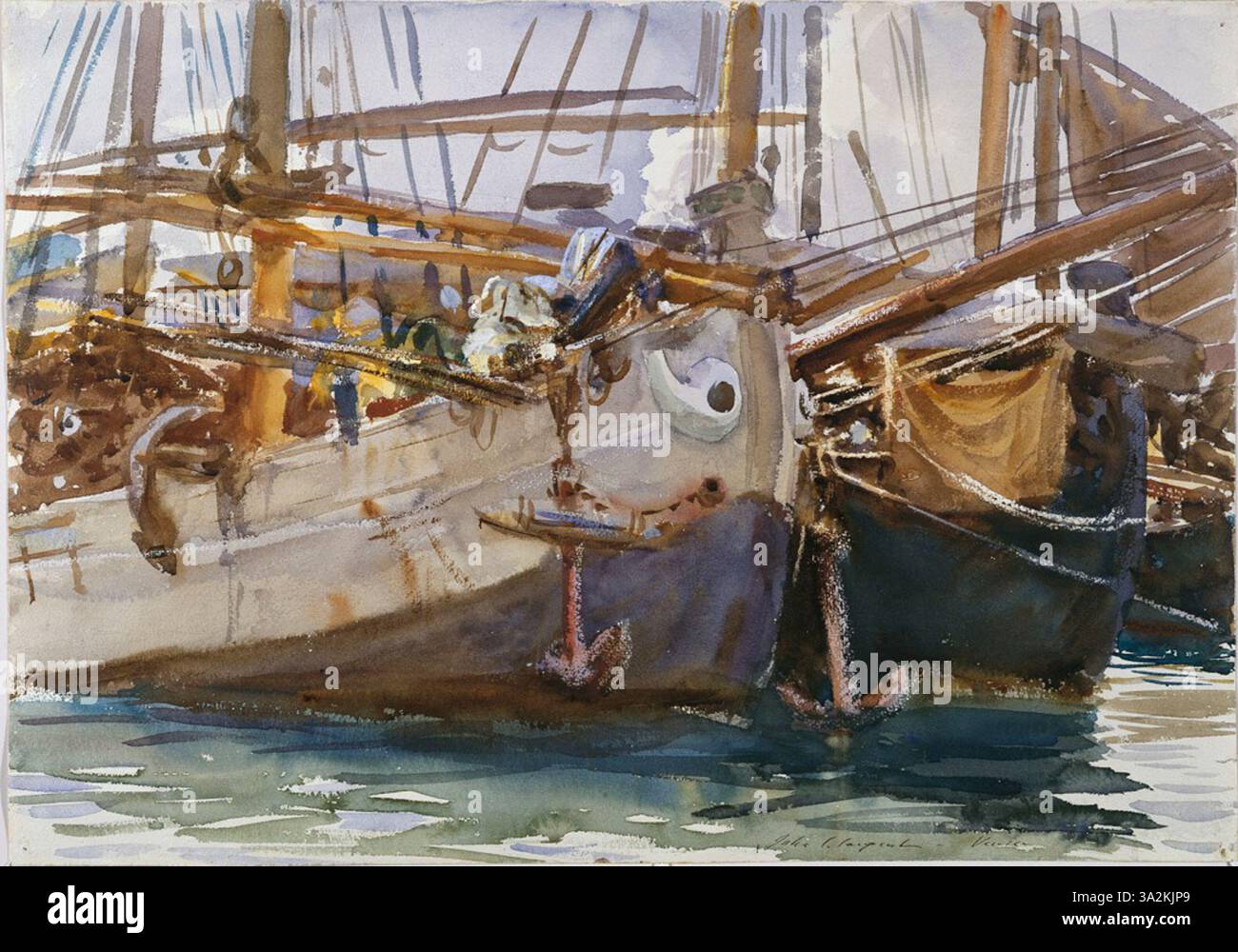 *Boats, Venice* by John Singer Sargent captures the serene yet lively ...