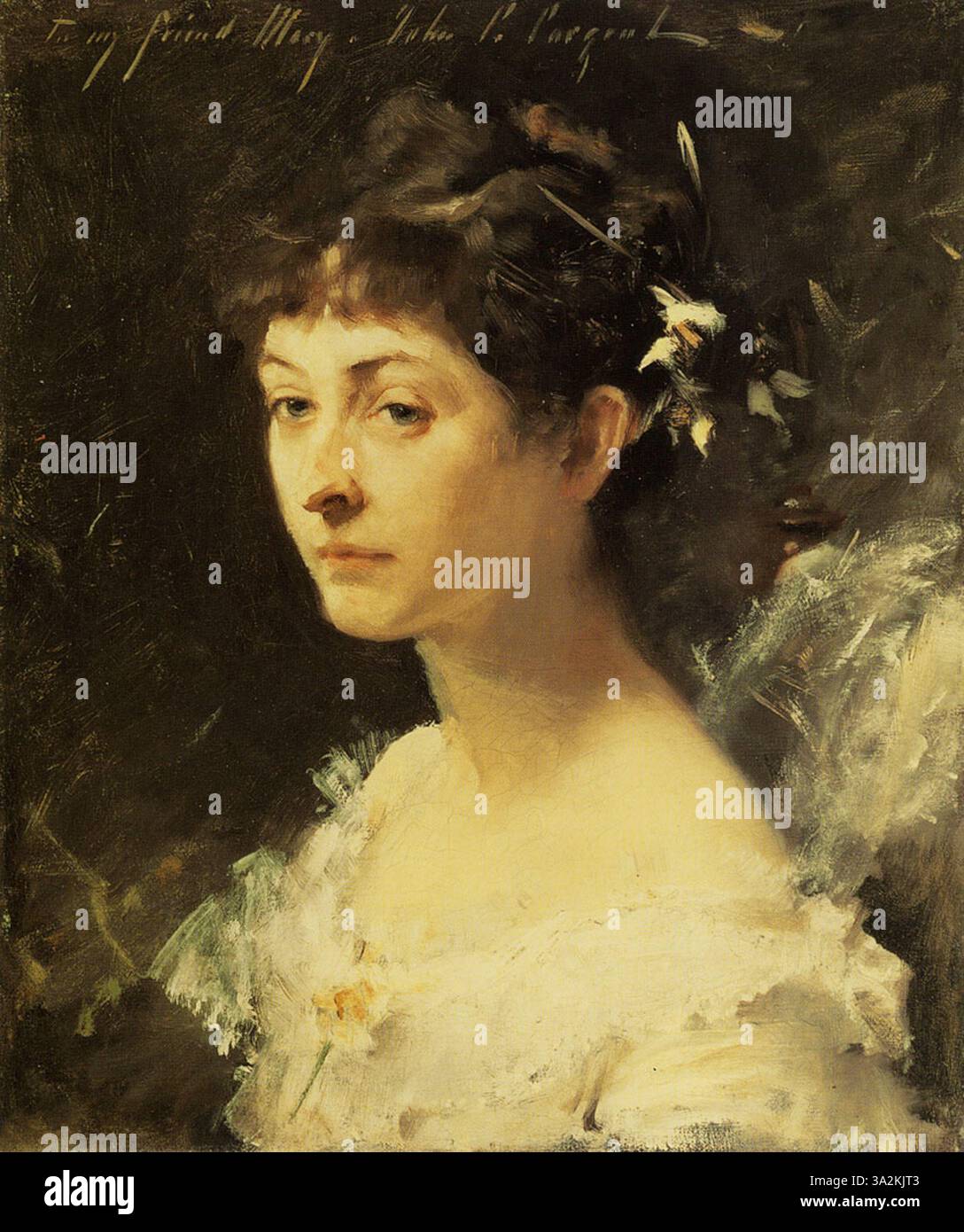 This 1878 portrait of Mary Turner Austin by John Singer Sargent features a lifelike and intimate ...