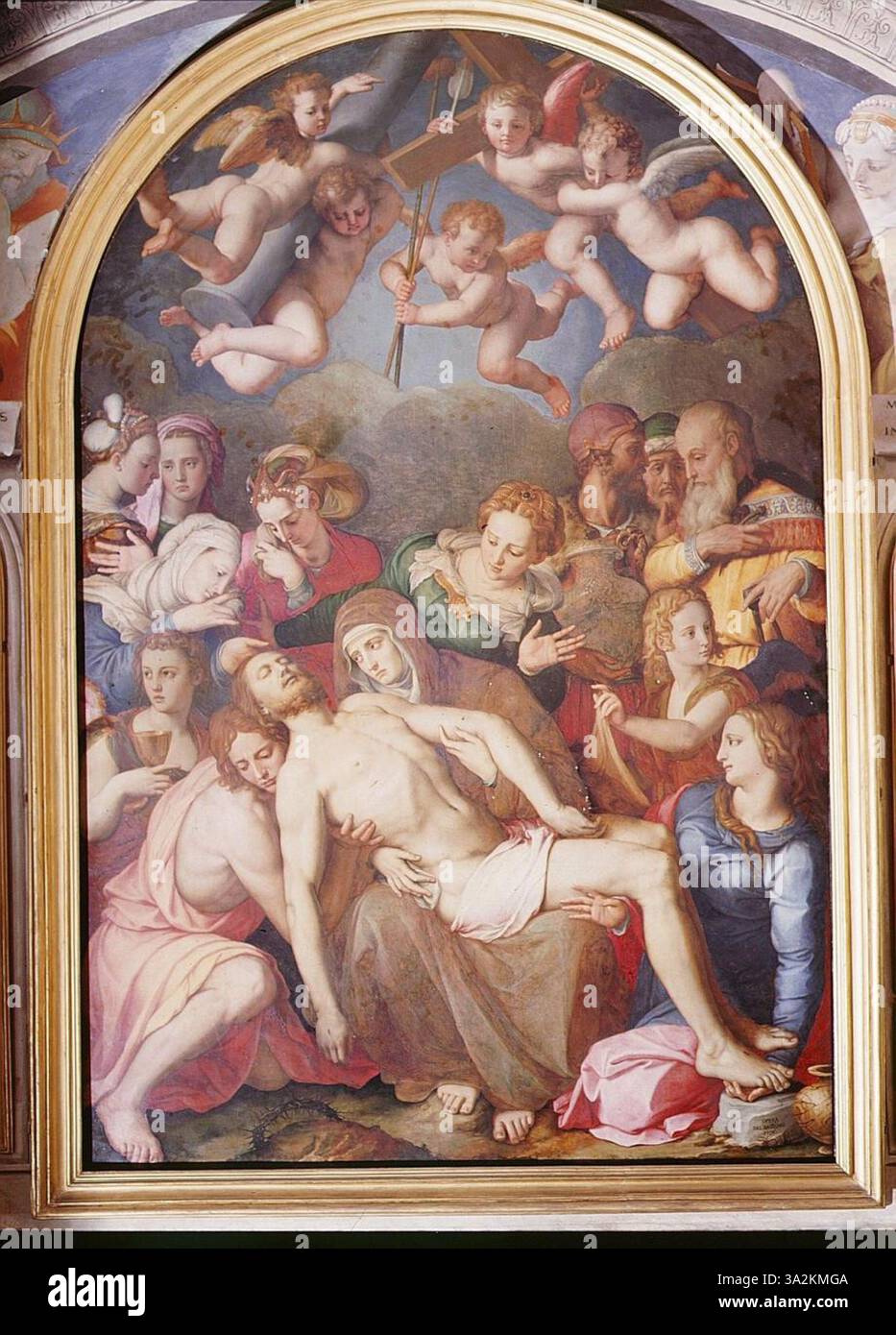 In this 'Lamentation of Christ' painting, Bronzino portrays the sorrowful mourning of Christ’s ...