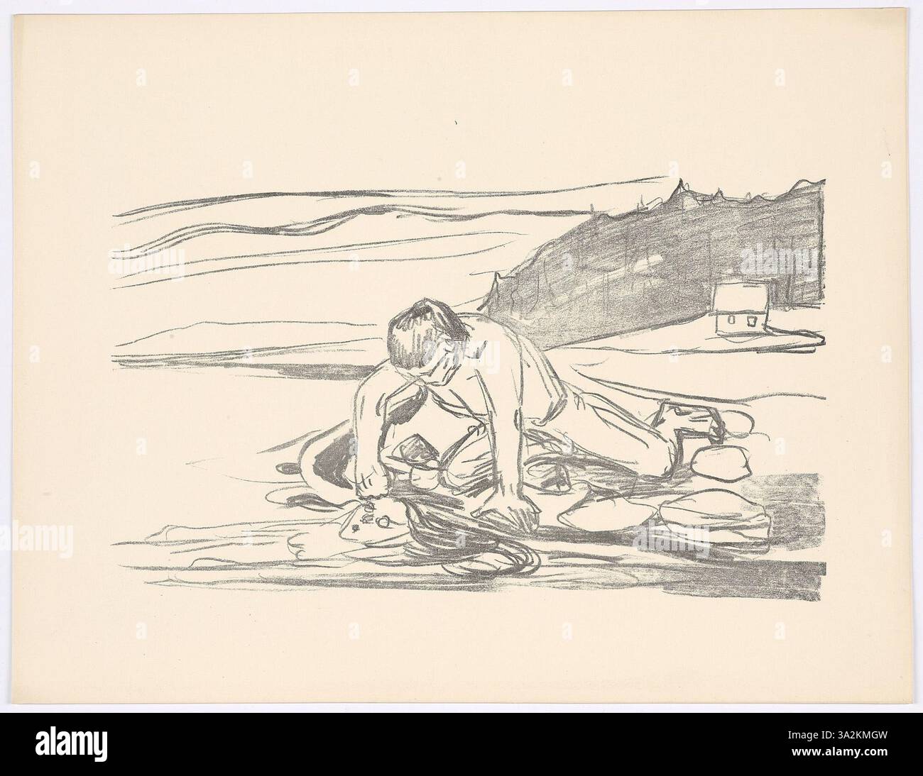 'Omega's Death' illustrates Munch's meditative take on death, using ...