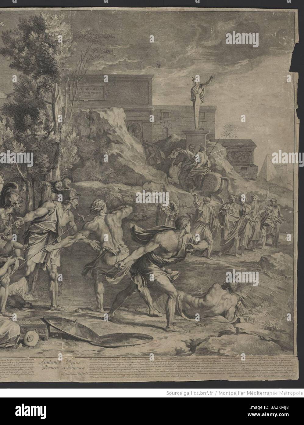 Another version of Gérard Audran’s engraving of Young Pyrrhus saved ...