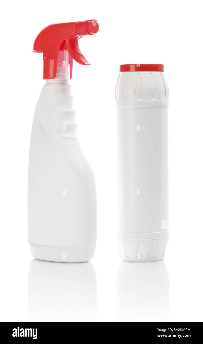 White bottles isolated Stock Photo - Alamy