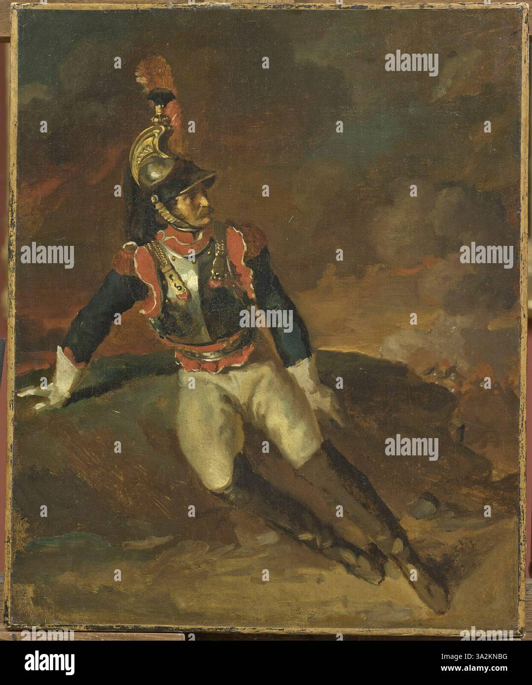 ‘Cuirassier blessé’ shows a wounded cuirassier soldier, emphasizing the ...