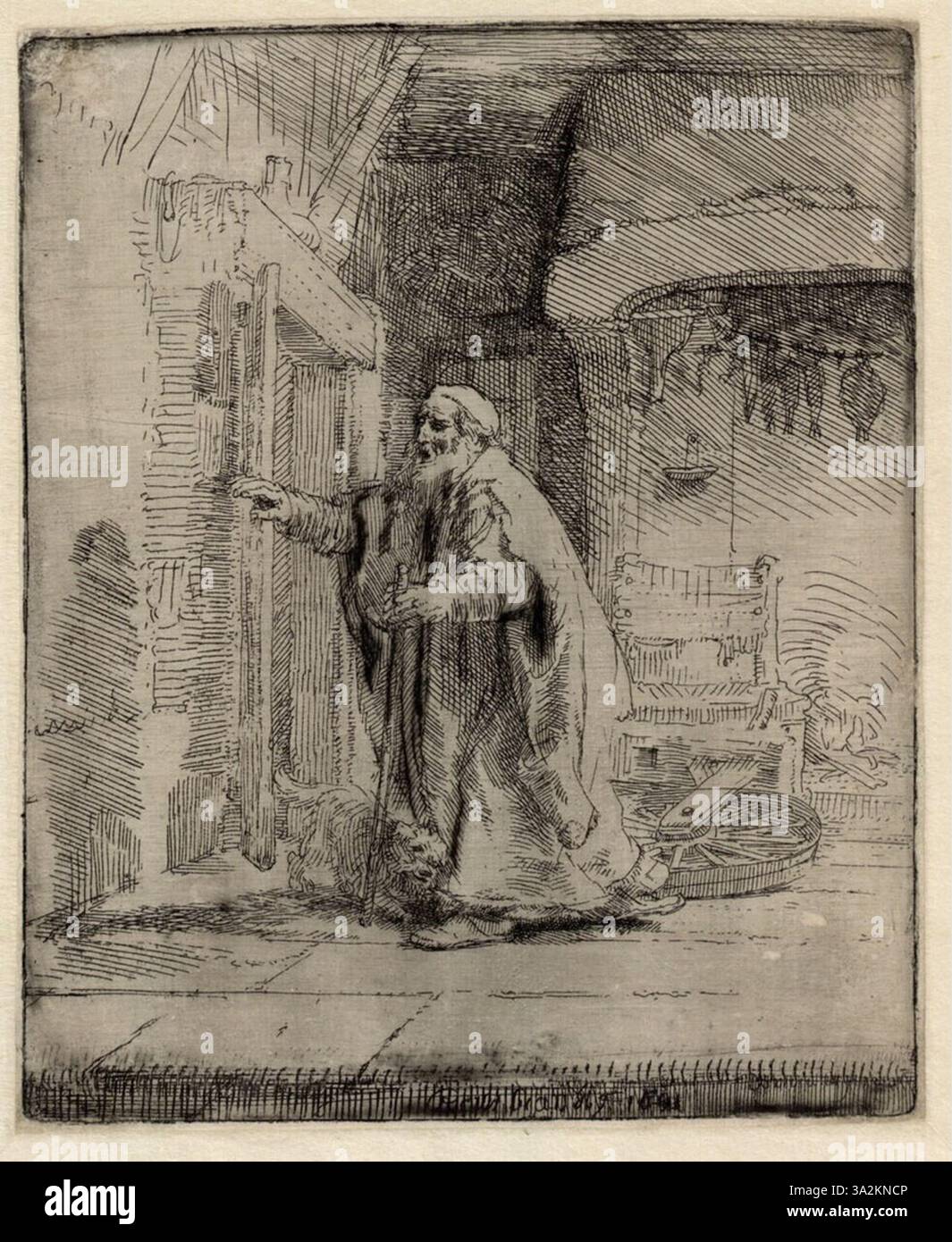 Rembrandt's mastery of light and shadow is evident in this portrait ...