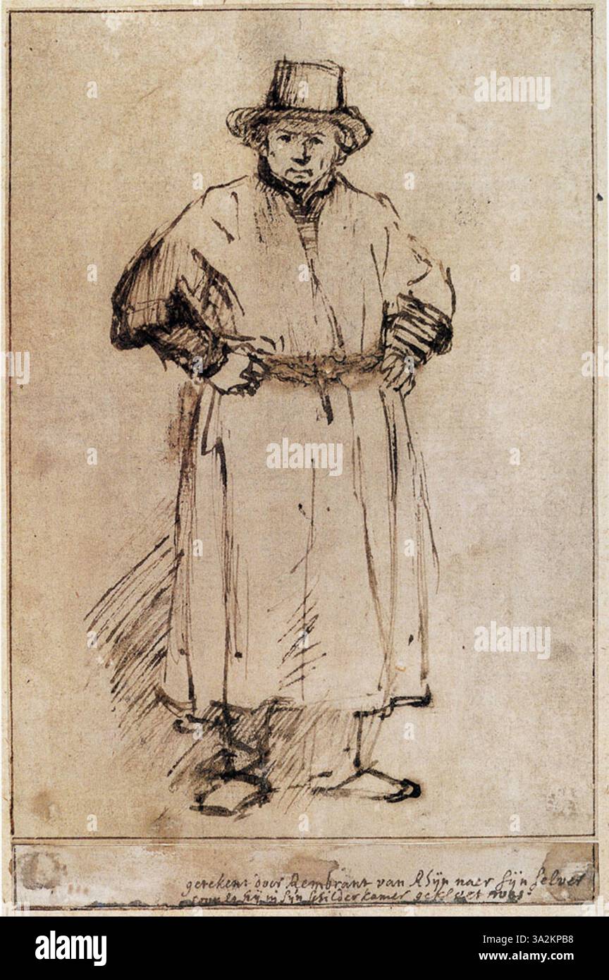 This self-portrait by Rembrandt captures the artist in his later years ...