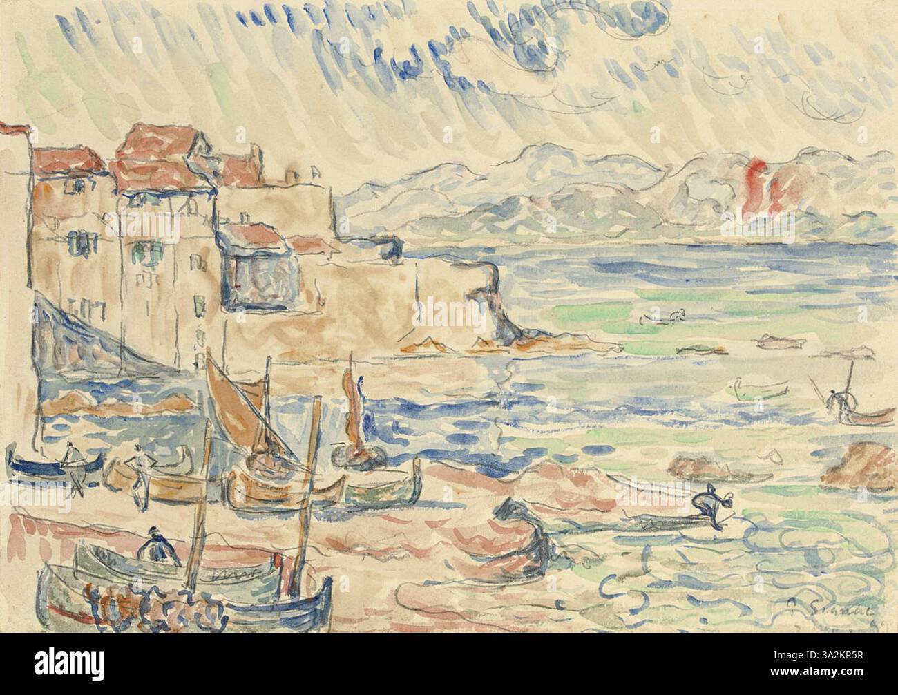 'Saint Tropez' (1899) by Paul Signac captures the lively harbor scene ...