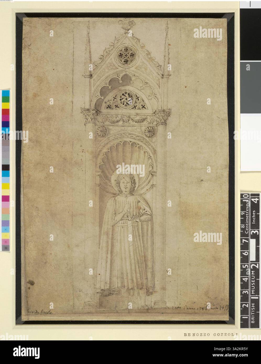 This artwork by Benozzo Gozzoli features St Severus, depicted as a ...