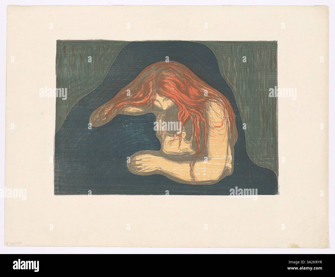 In 'Vampire II', Munch captures a scene of passionate embrace, with the ...