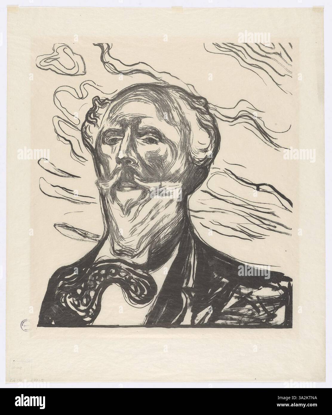 This portrait by Edvard Munch features Holger Drachmann, a renowned ...