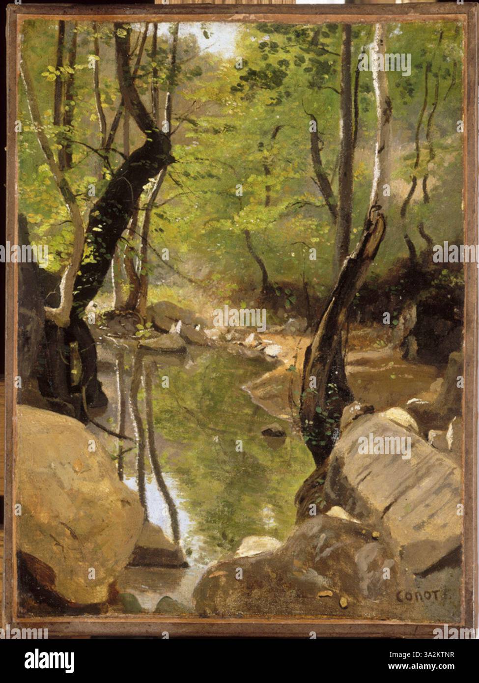 'Les Bords du Cousin' depicts the riverbank of the Cousin River ...