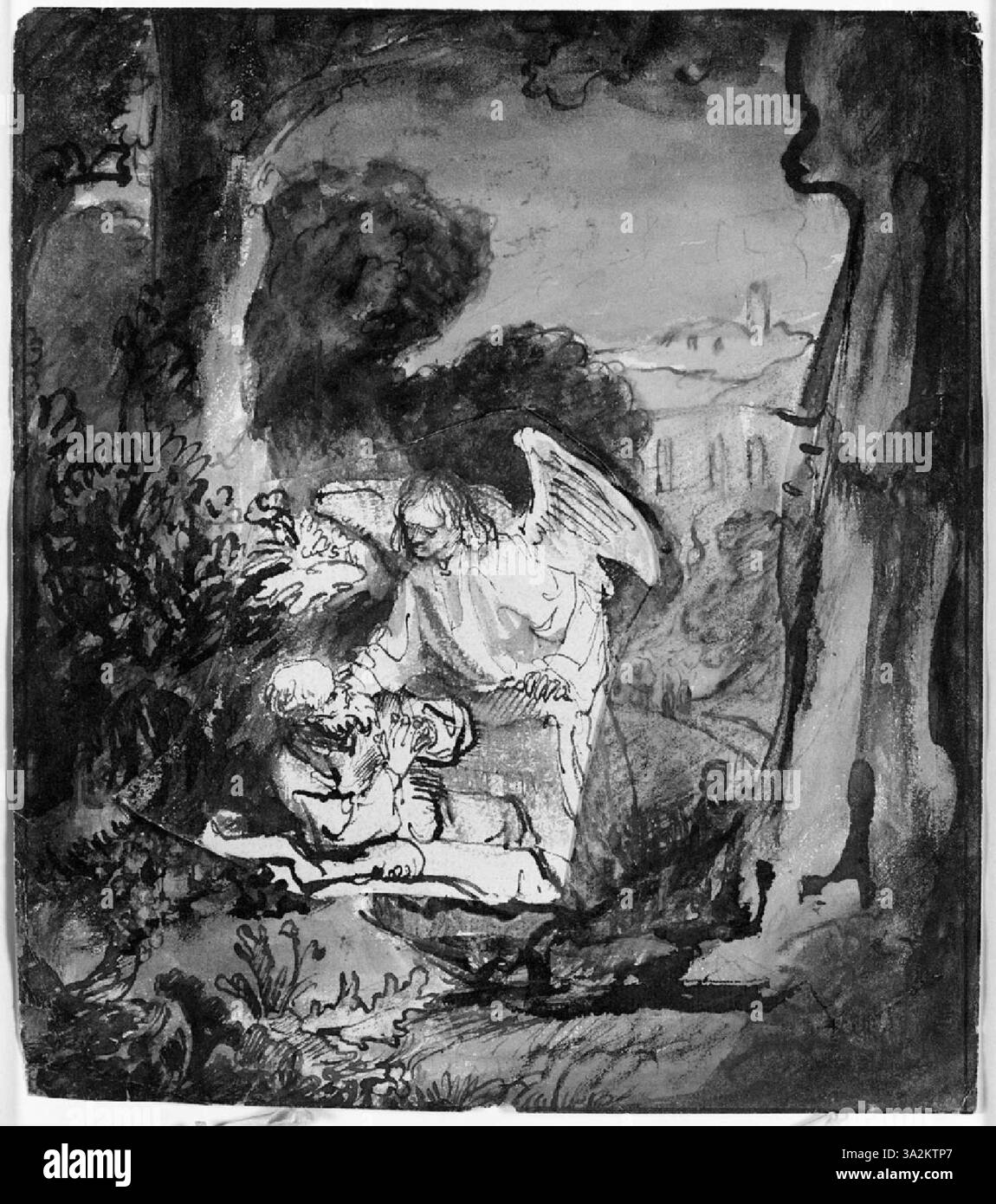 This piece from the Rembrandt School depicts the biblical story of ...
