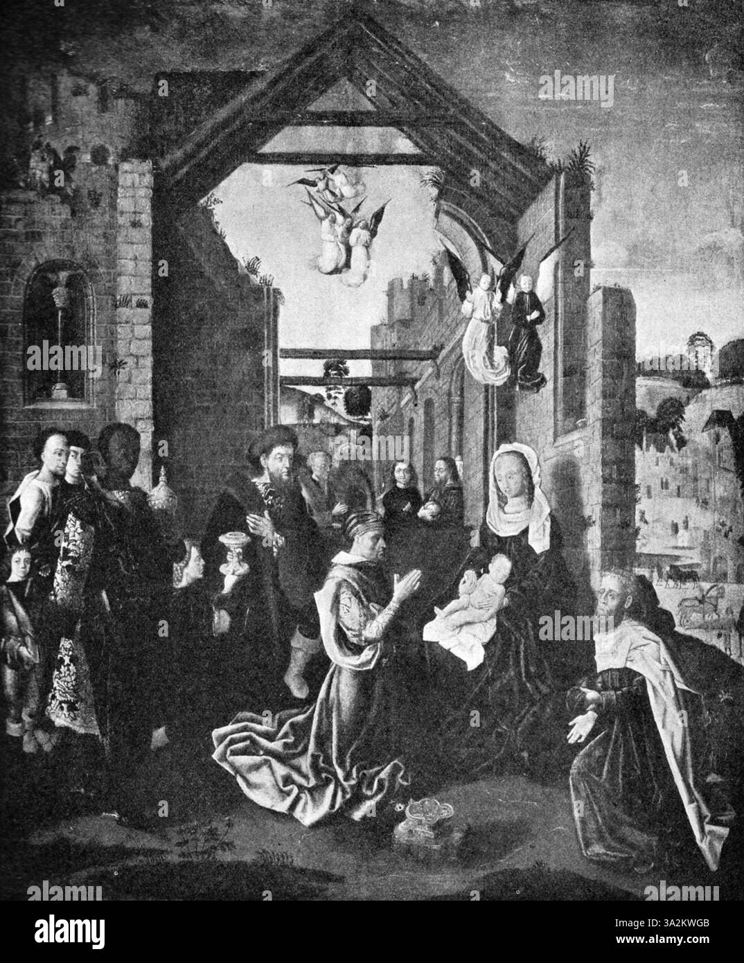 This 'Adoration' by Hugo van der Goes presents the moment of reverence ...